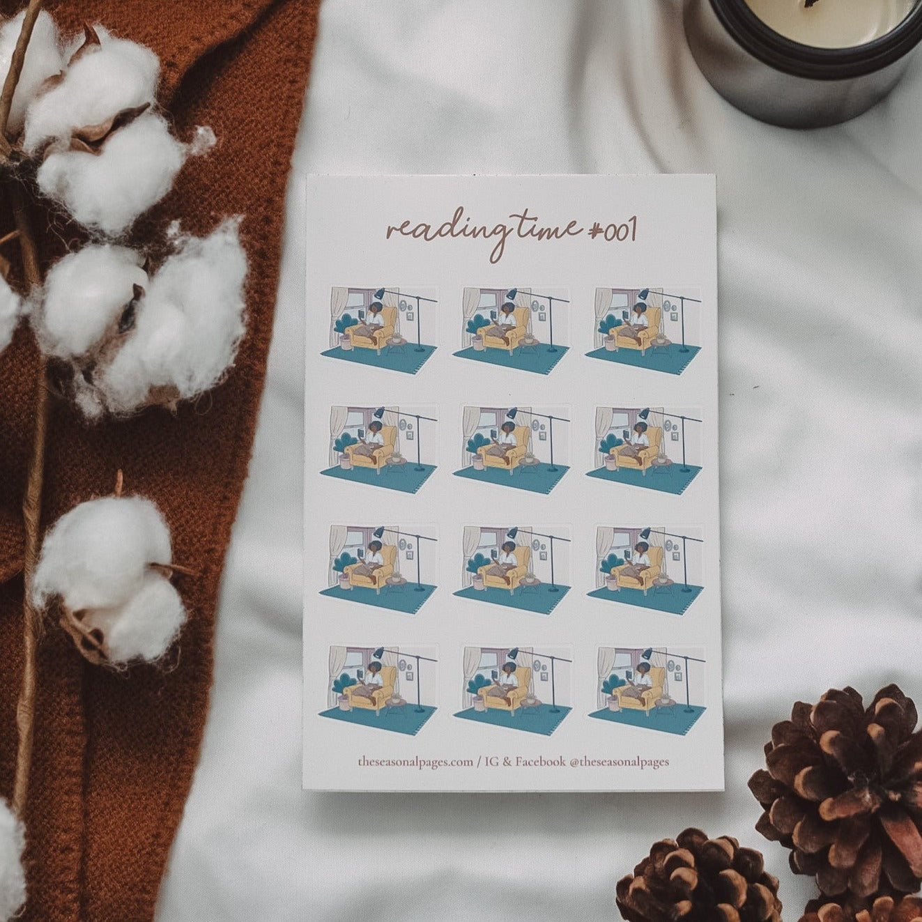 Reading Time #001 Sticker Sheet – The Seasonal Pages