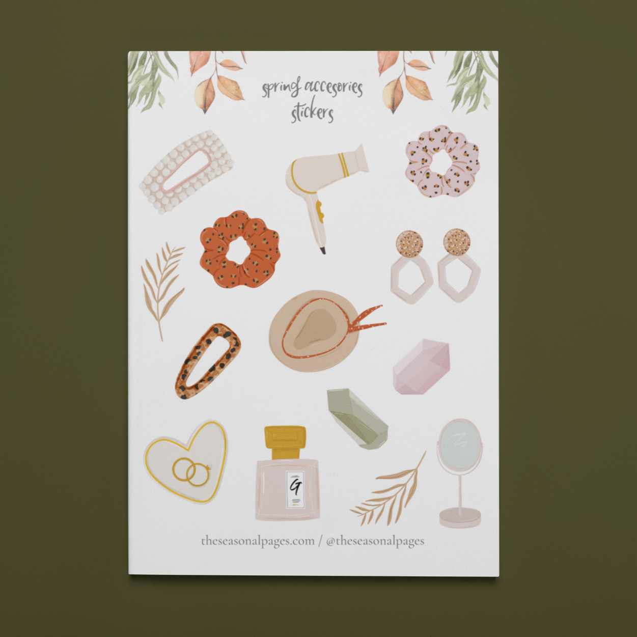 Printable Spring Accessories Sticker Set – The Seasonal Pages