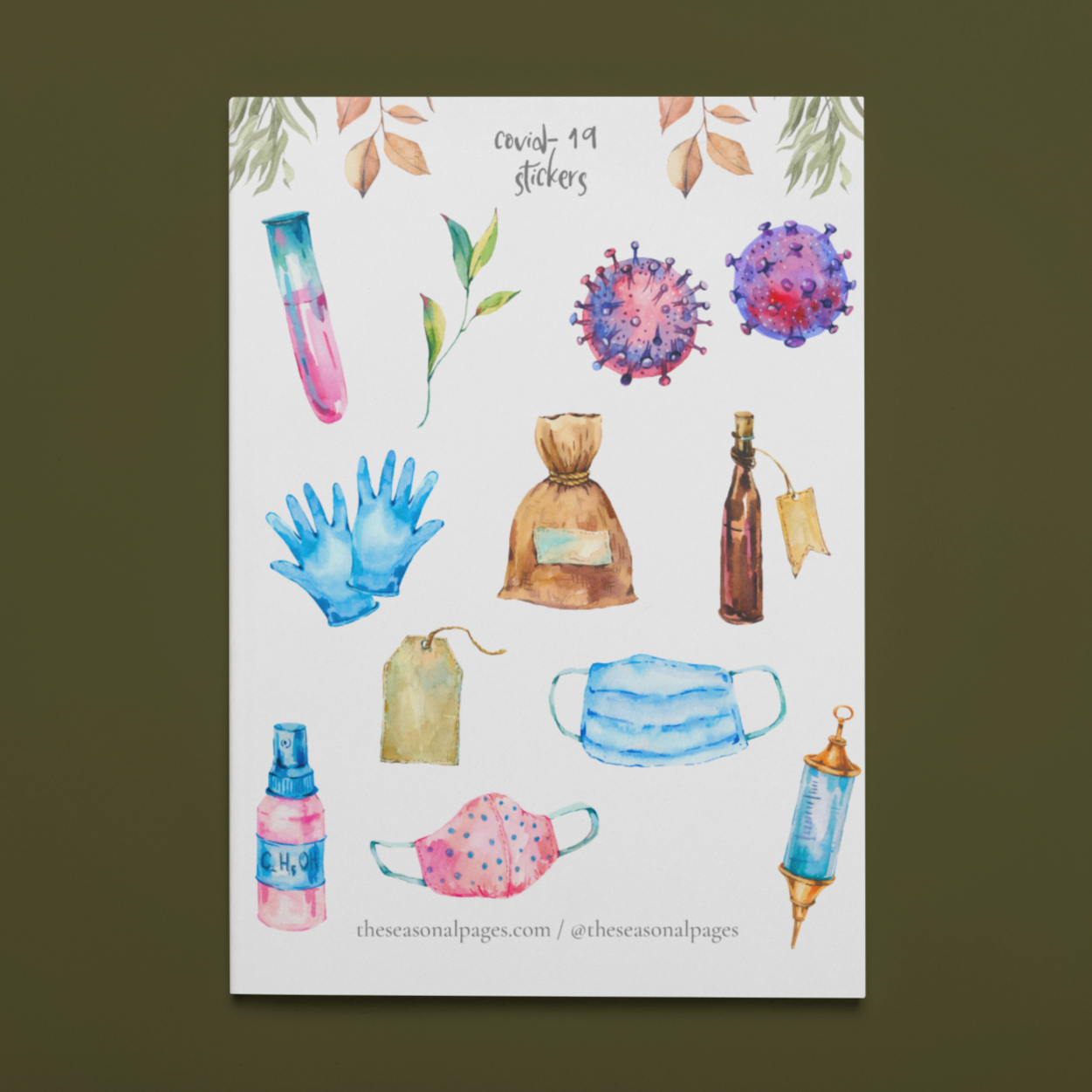 Printable Covid-19 Sticker Set – The Seasonal Pages