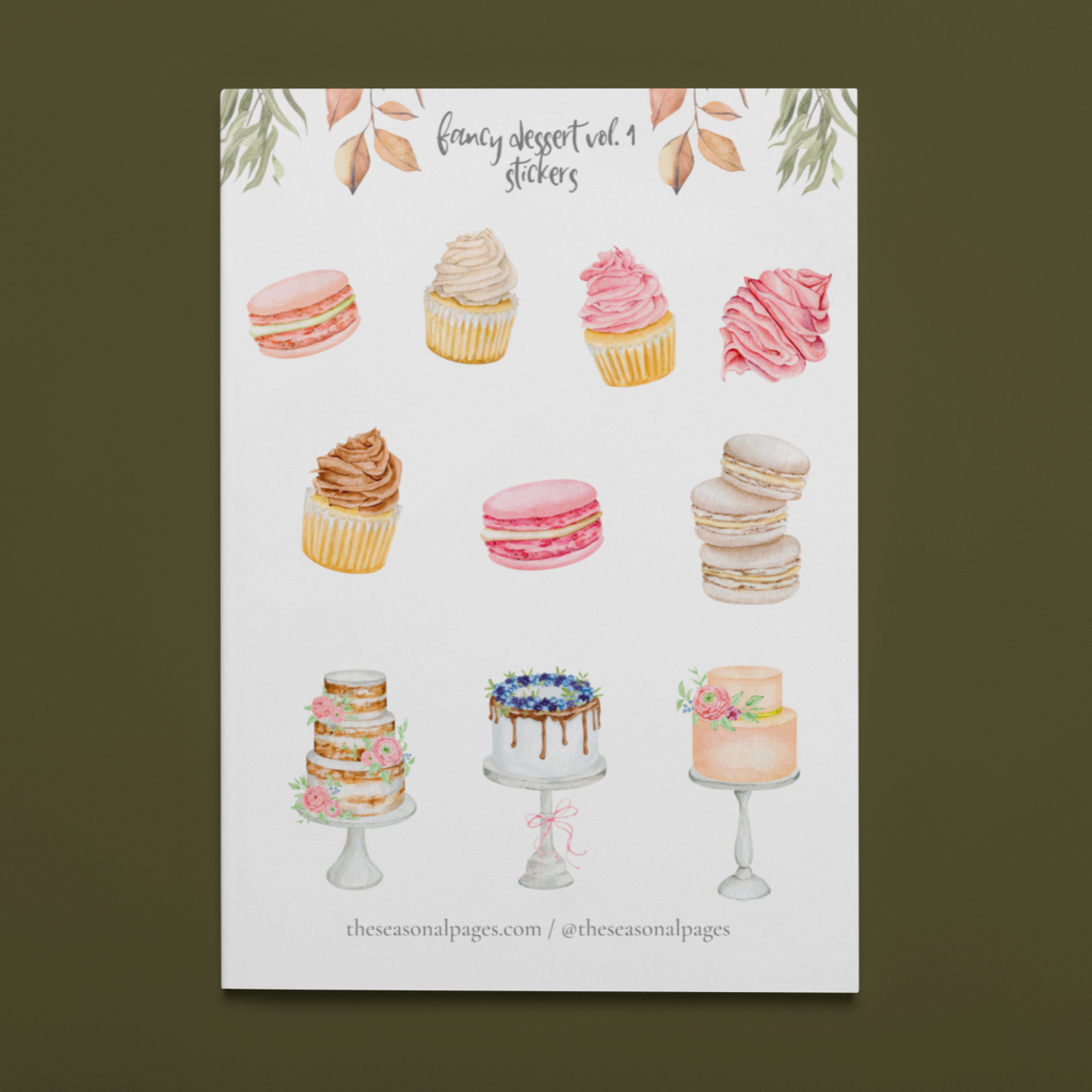 Printable Fancy Dessert Vol. 1 Sticker Set – The Seasonal Pages