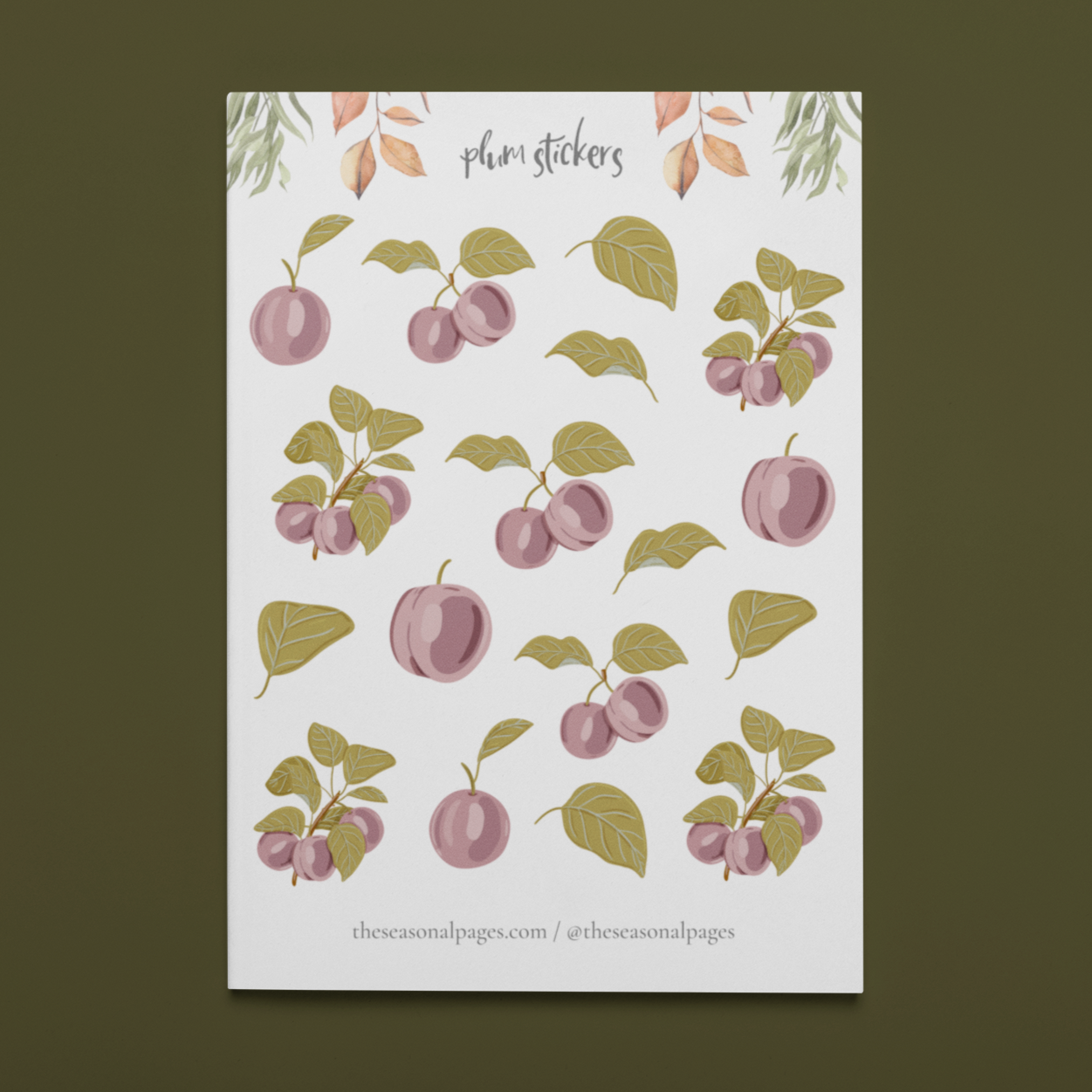 Printable Plum Sticker Set – The Seasonal Pages