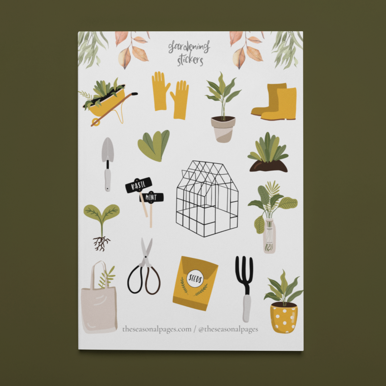 Printable Gardening Sticker Set – The Seasonal Pages