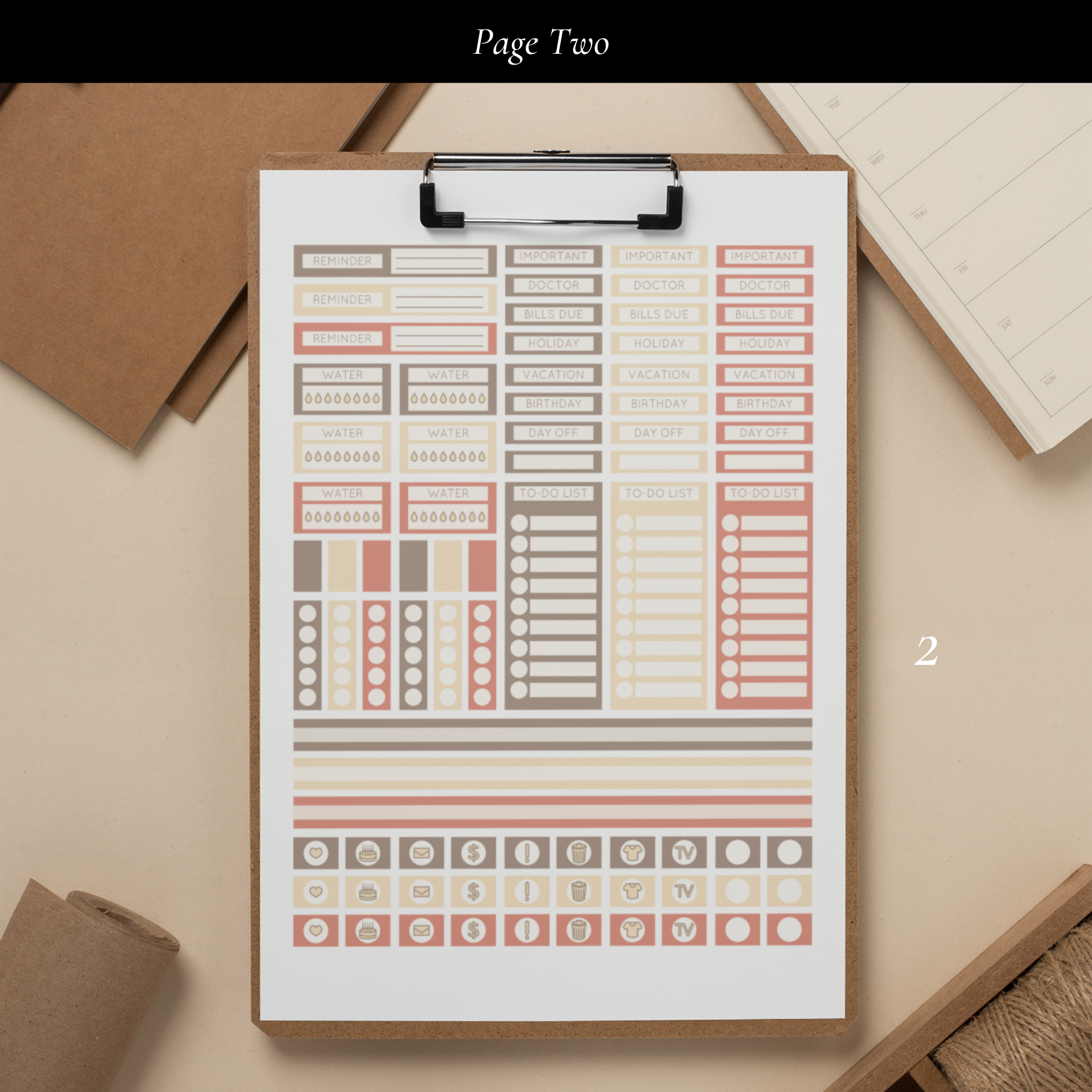 Printable Neutral Planner Sticker Set – The Seasonal Pages